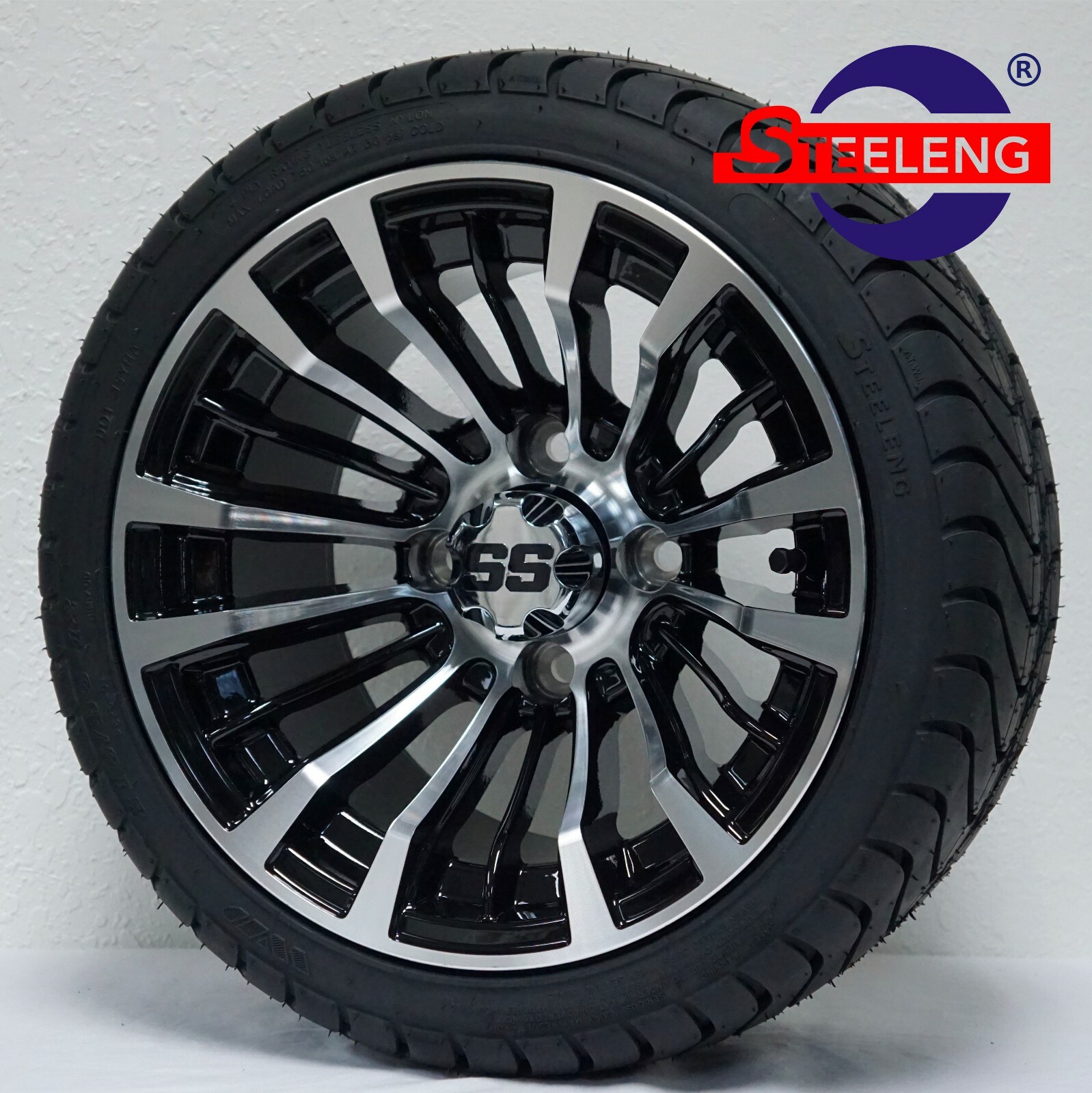 GOLF CART 12" MATADOR WHEELS and 215/35-12 DOT LOW PROFILE TIRES (SET ...