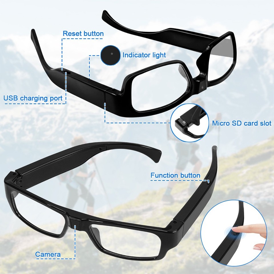 Smart 1080P HD Camera Glasses DVR Sports Eyeglass Video DV Recorder Cam ...
