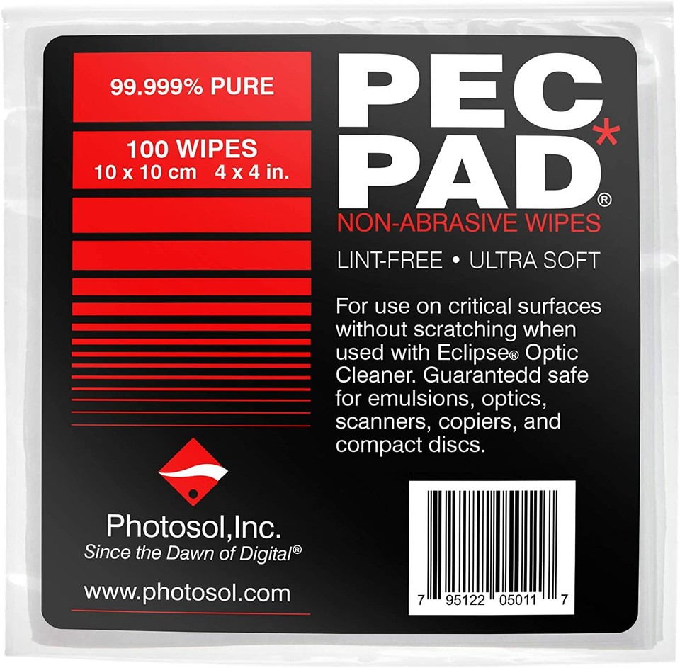 PEC-PAD Lint Free Wipes 4”x4” 100PK - Non-Abrasive Cleaning Cloth for ...