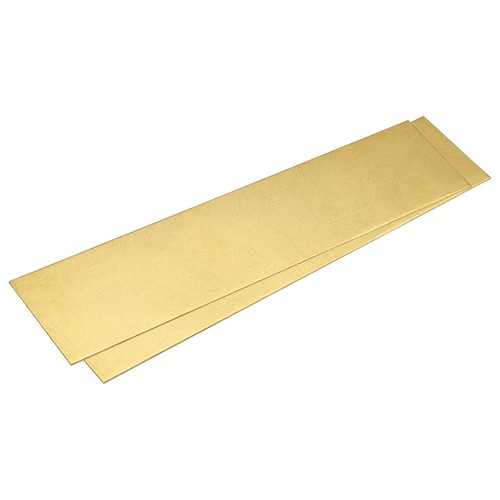 Brass Sheet, 2 x H62 Metal Sheets Plates 8" Length x 2" Width x 0.031 ...