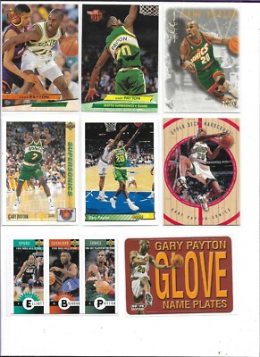 GARY PAYTON LOT (27) ROOKIE STANDOUTS, NAME PLATES, HARDCOURT, EMBOSSED ...