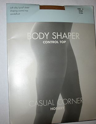 Casual Corner Hosiery - Lycra Sheer Control Top Body Shaper Pantyhose ...