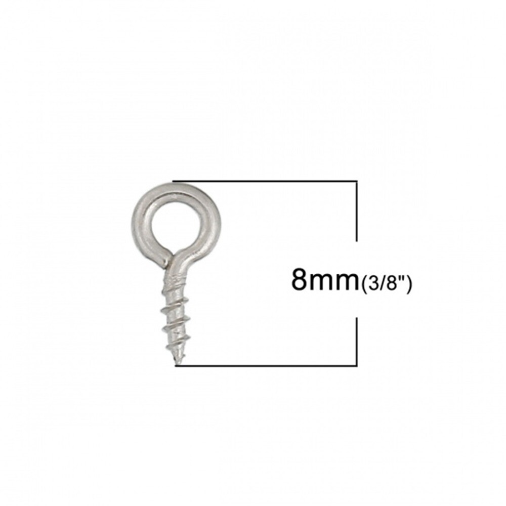 50-500 Pcs Small Tiny Screw Eye Peg Hooks Bail pins Eyelets Screw Craft ...