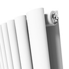 White Vertical Designer Radiator Double Oval Column Panel Rads 1800 x ...