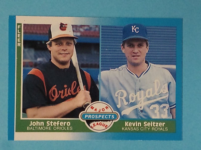 1987 Fleer Glossy RC John Stefero Kevin Seitzer Orioles Royals #652 ⚾ ...