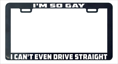 I'm so gay I can't even drive straight LGBT Gay Lesbian license plate ...