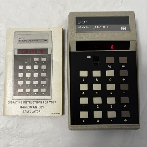Rapidman 801 Calculator Vintage with Instructions Manual Tested | eBay UK