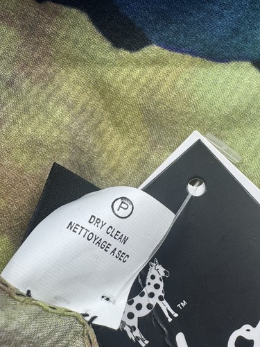 Vintage Echo Rectangle Scarf 100% Silk Semi-Sheer Floral Print New w ...