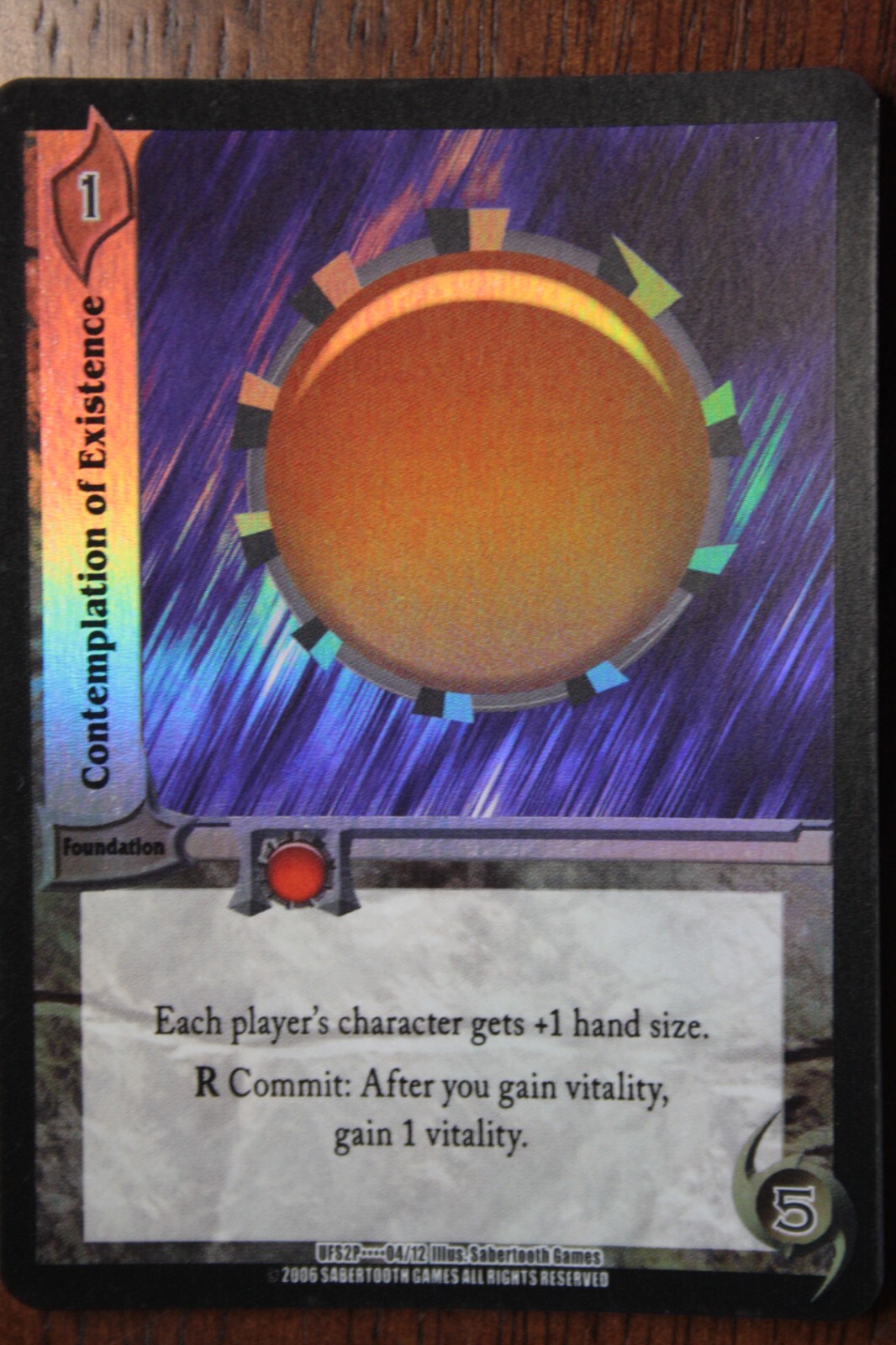 UFS Universal Fighting System Foil-"Contemplation of Existence" Set ...