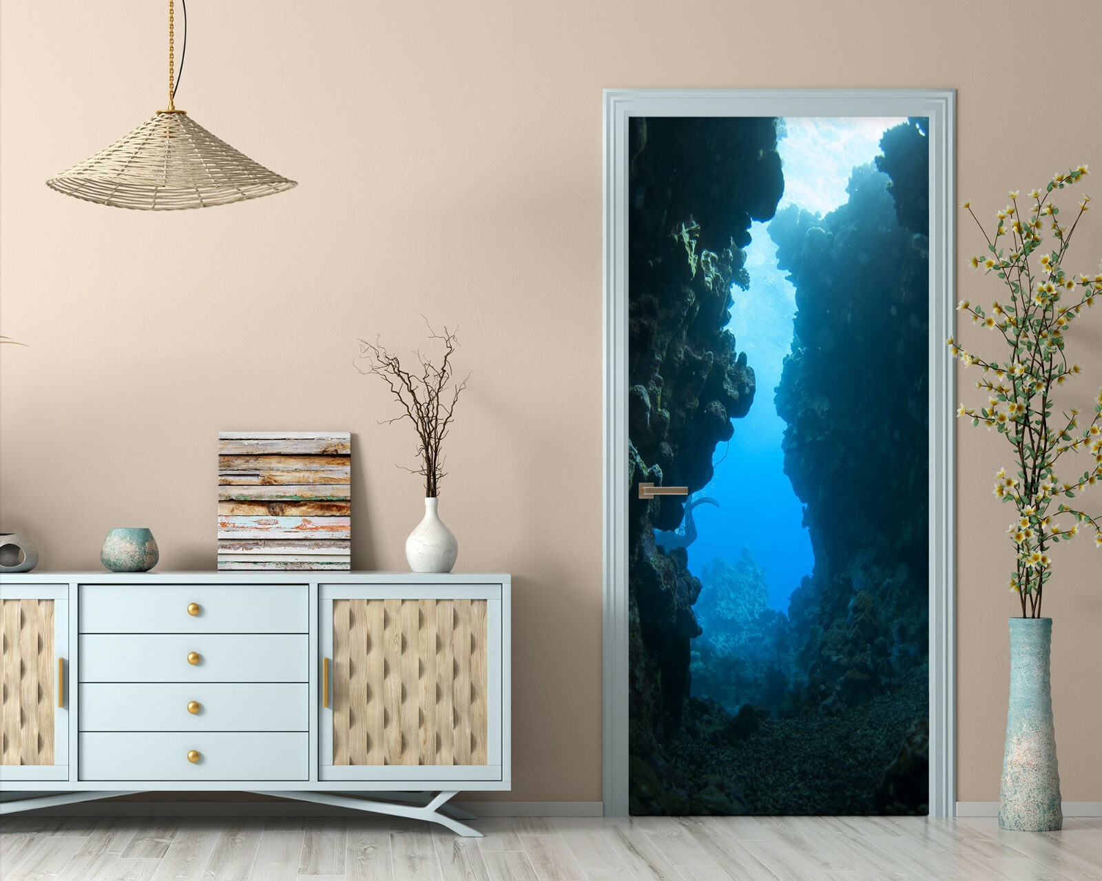 3D Deep Sea Stones ZHU330 Door Wall Mural Photo Wall Sticker Decal Wall ...