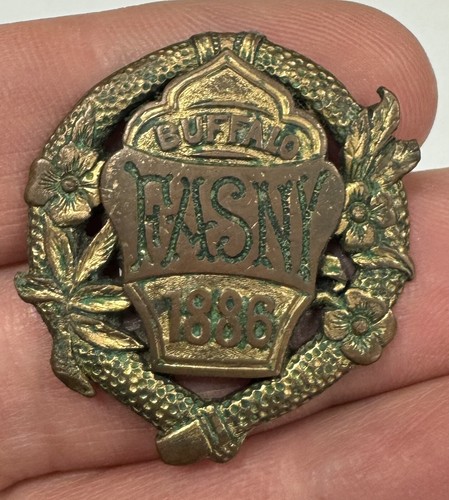 Original 1886 Buffalo NY Fireman FASNY Medal Badge 1.3" Rare | eBay