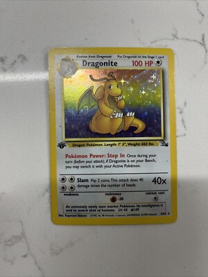 Pokémon TCG Dragonite Fossil 4/62 Holo 1st Edition Holo Rare | eBay