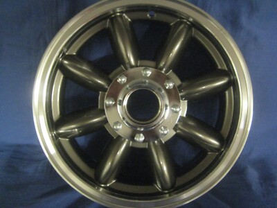 MGB MGC 5.5 X 15 KNOCK ON ALLOY WHEELS GREY POLISHED RIM , SET OF 4 ...