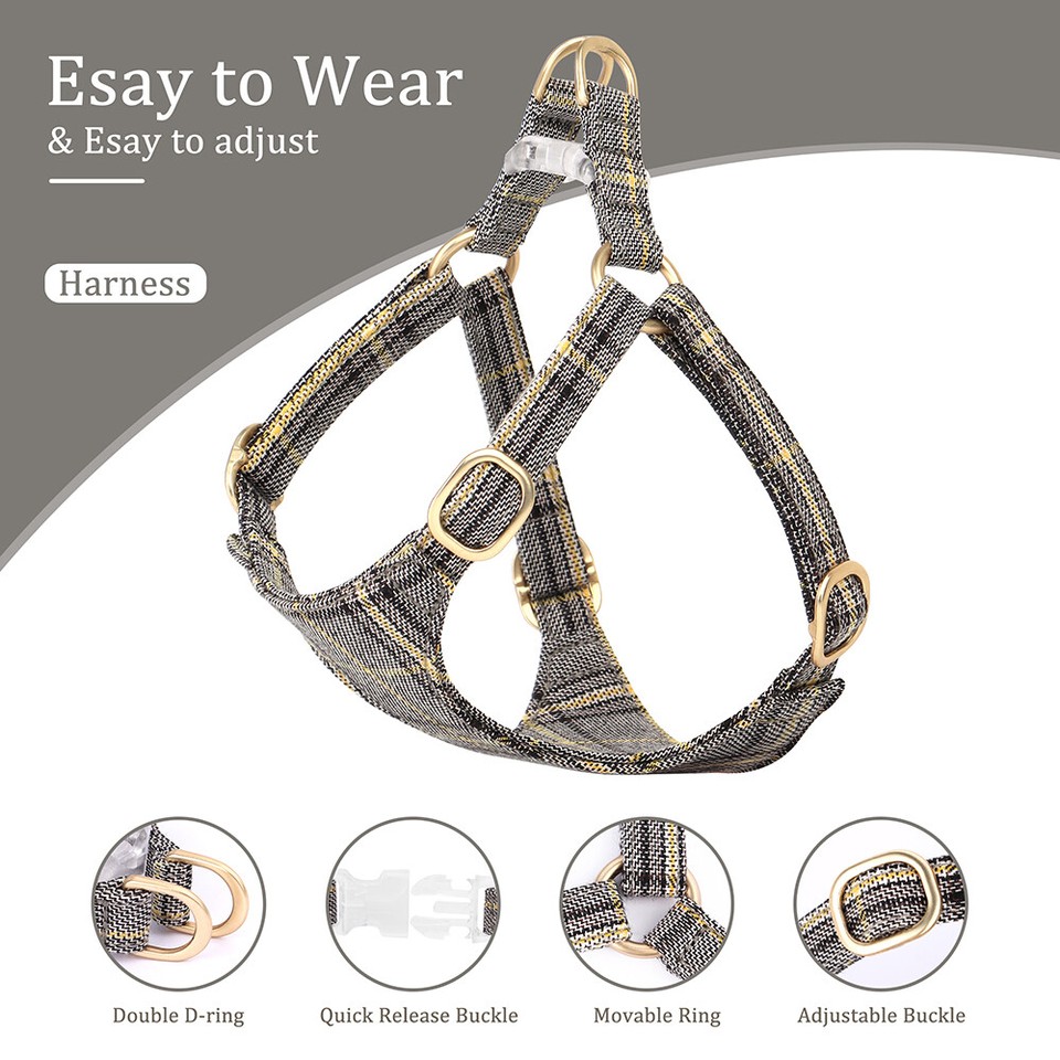 Cute Small Dog Vest Harness & Collar & Leash set for Pet Puppy ...