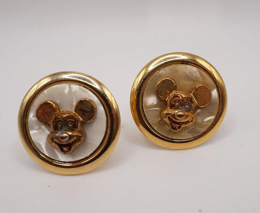 Mickey Mouse Cufflink Set Mens Walt Disney Productions Mid Century ...