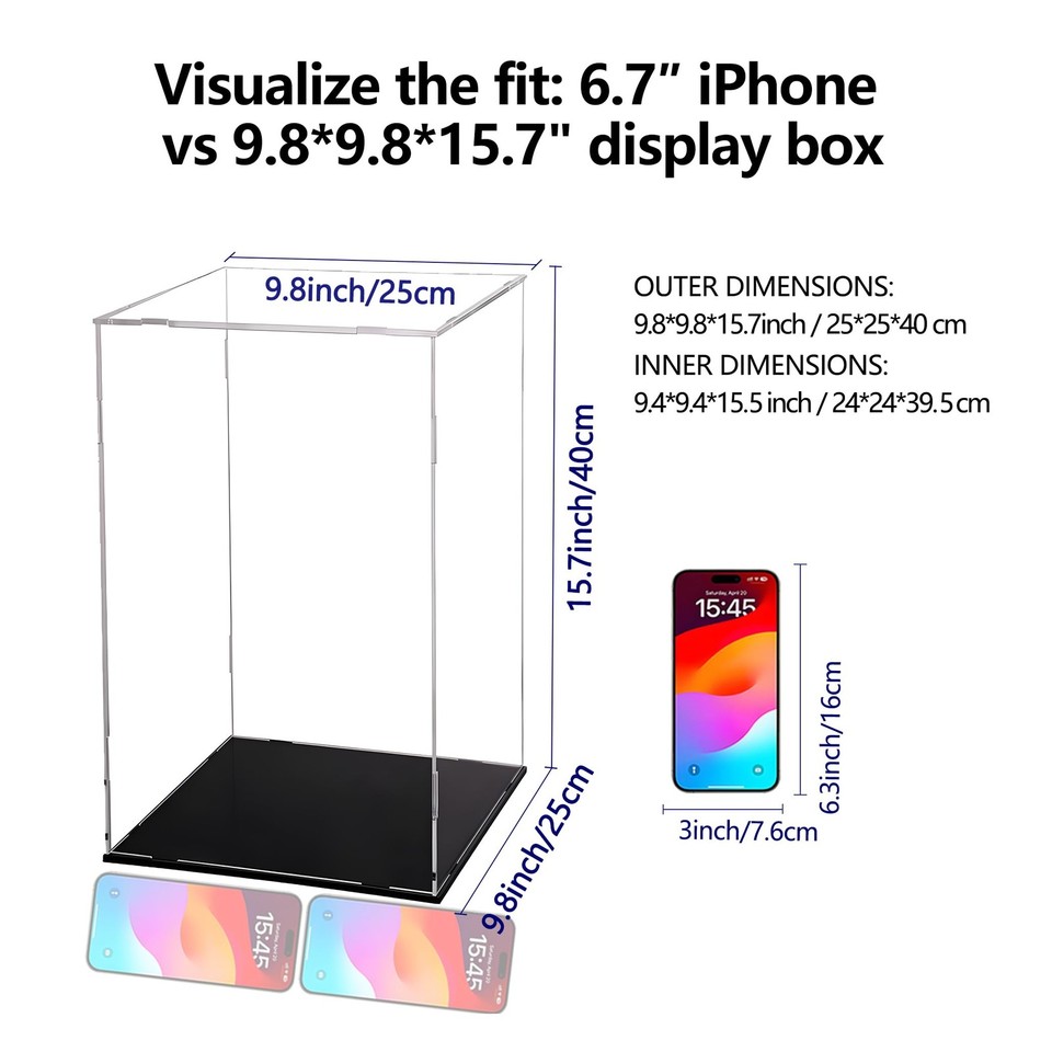 Display Case for Collectibles Assemble Clear Acrylic Box Alternative ...