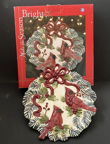 Ceramic Cardinal Canapé Plate – Make the Season Bright - In Box ...