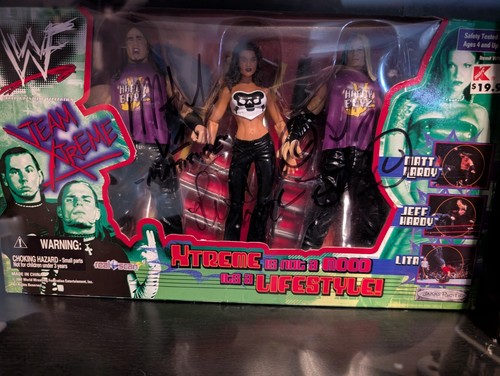 *Autographed* Hardy Boyz And Lita Team Extreme Action Figure 3 Pack | eBay