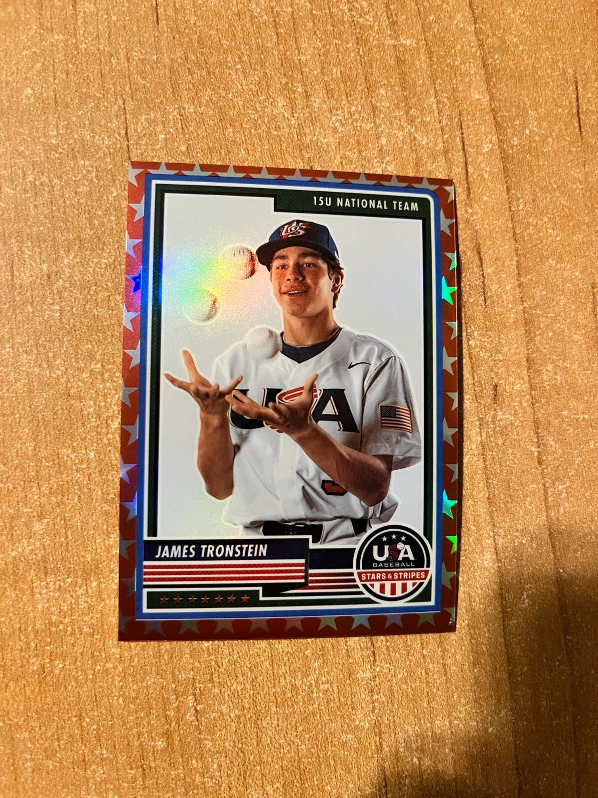 2023 Stars & Stripes - James Tronstein - #39 Red Stars Prizm Parallel # ...