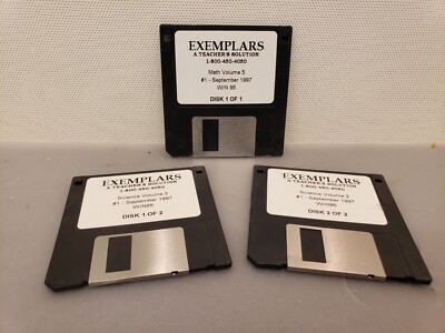 Vintage Exemplars A Teachers Solution 3.5" Floppy Disk Software Set ...