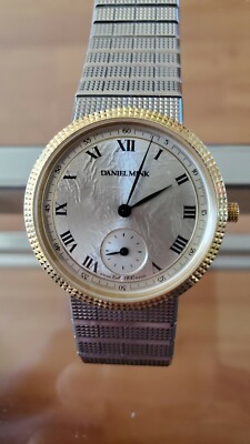 DANIEL MINK TWO TONE 18K YG&SS UNISEX QUARTZ ELEGANT WATCH | eBay