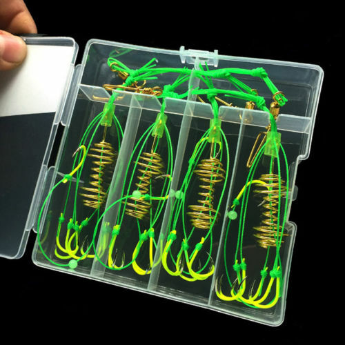 4pack 6-13# Fluorescent Explosive Fishing Hook Barbed Sturdy Hooks ...