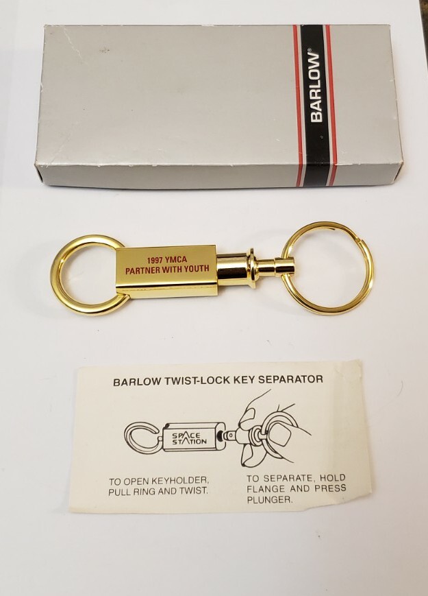 YMCA 1997 Barlow Twist-Lock Key Separator Keychain NOS Partner With ...