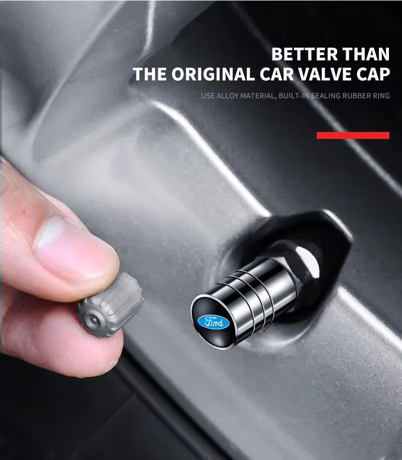 FORD DUST CAPS X4 SILVER (METAL) | eBay UK