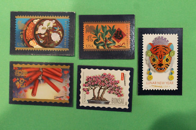 (5 Set) USPS MAGNET STAMP LUNAR NEW YEAR & BONSAI / USA FOREVER | eBay