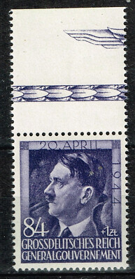 Germany WW2 Third Reich Symbol Hitler Birthday stamp 1943 MNH | eBay