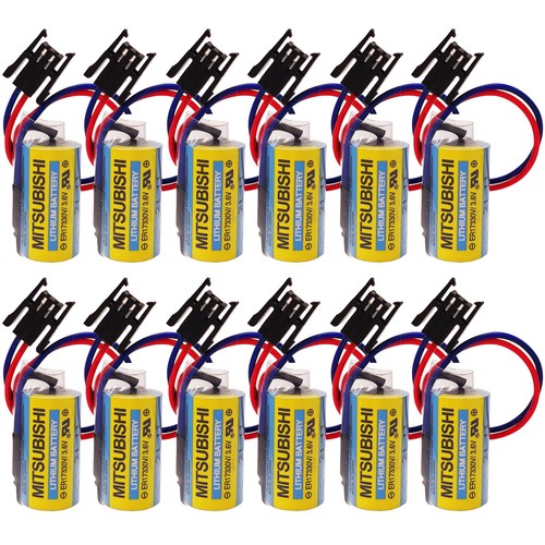 12pcs MR-BAT ER17330V/3.6V Mitsubishi A6BAT PLC Battery (UK Stock) New ...