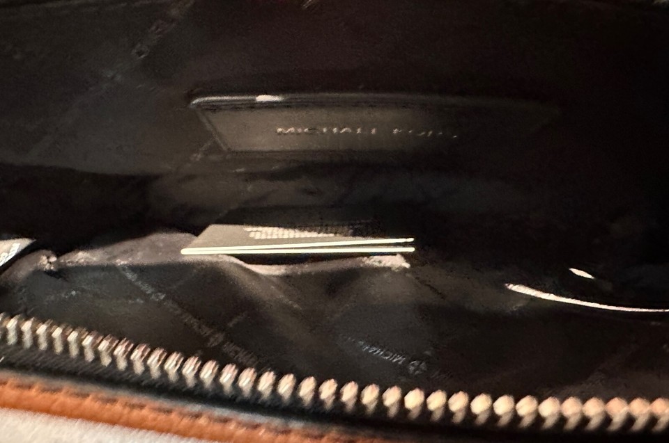 Michael Kors Cooper Luggage Pebbled Leather EW Map Crossbody Messenger ...