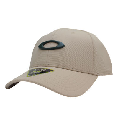 Oakley Tincan Cap Mens Size L/XL Hummus Khaki Logo Flex Fit Baseball ...