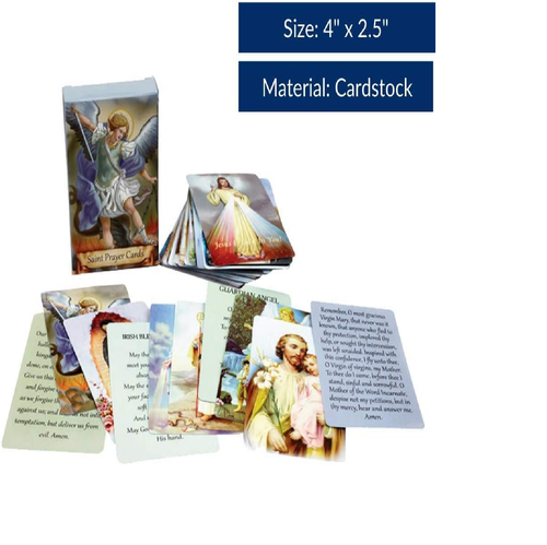 Autom Assorted Holy Cards with Catholic Saints and Prayers - Pack of 54 ...
