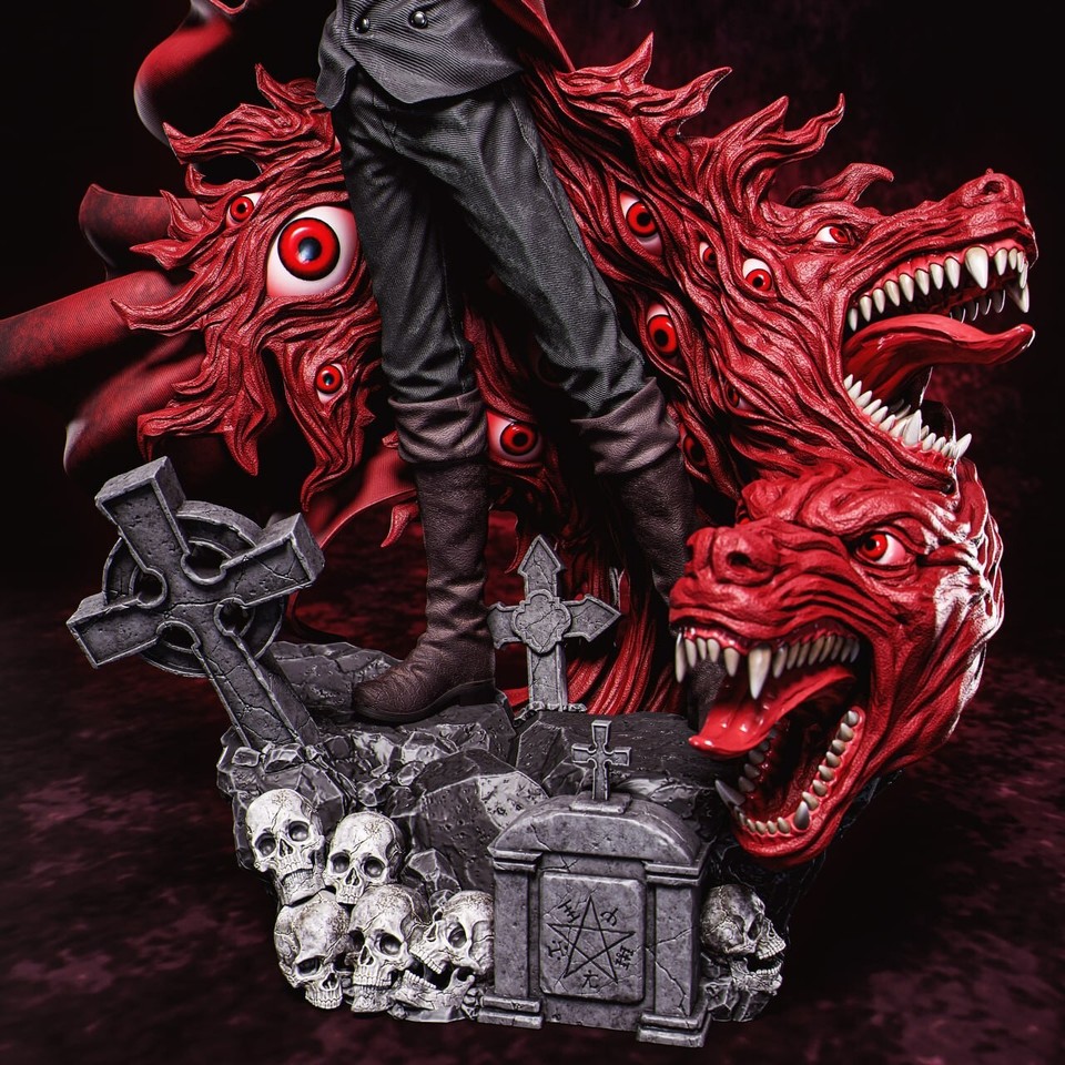 Alucard Hellsing Painted 1/4 3D Printed 12K Figure Statue Resin Model ...