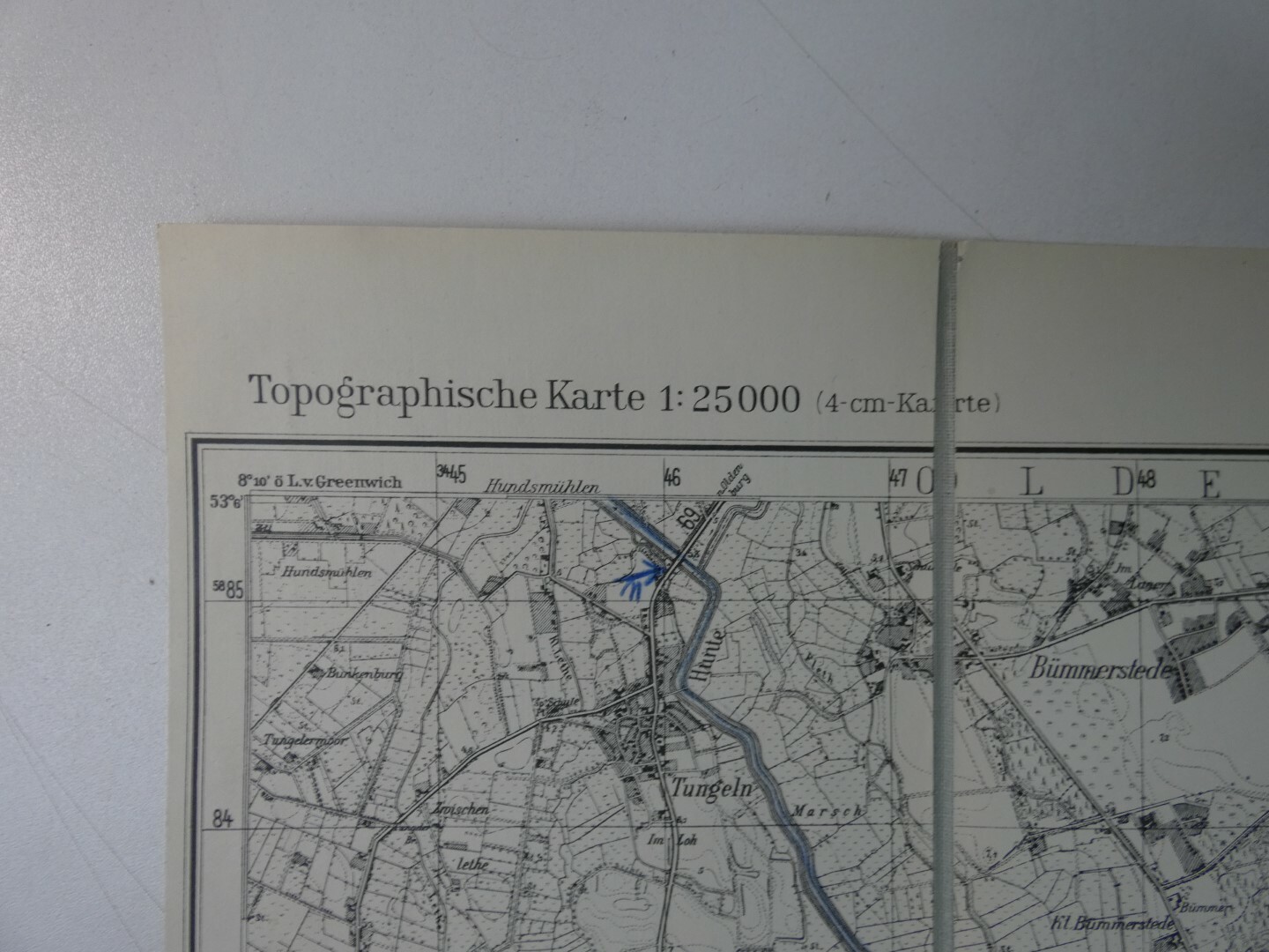 Karte 2915 Wardenburg 50-60er Jahre 4cm Karte Landkarte Landesaufnahmen ...