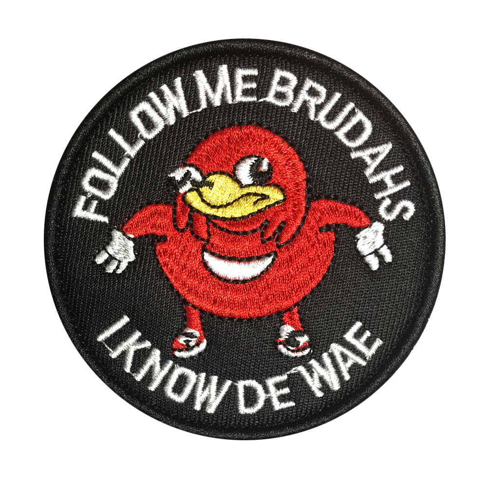 MORTHOME M Ugandan Knuckles Patch Follow me I Know De Wae Black Meme ...