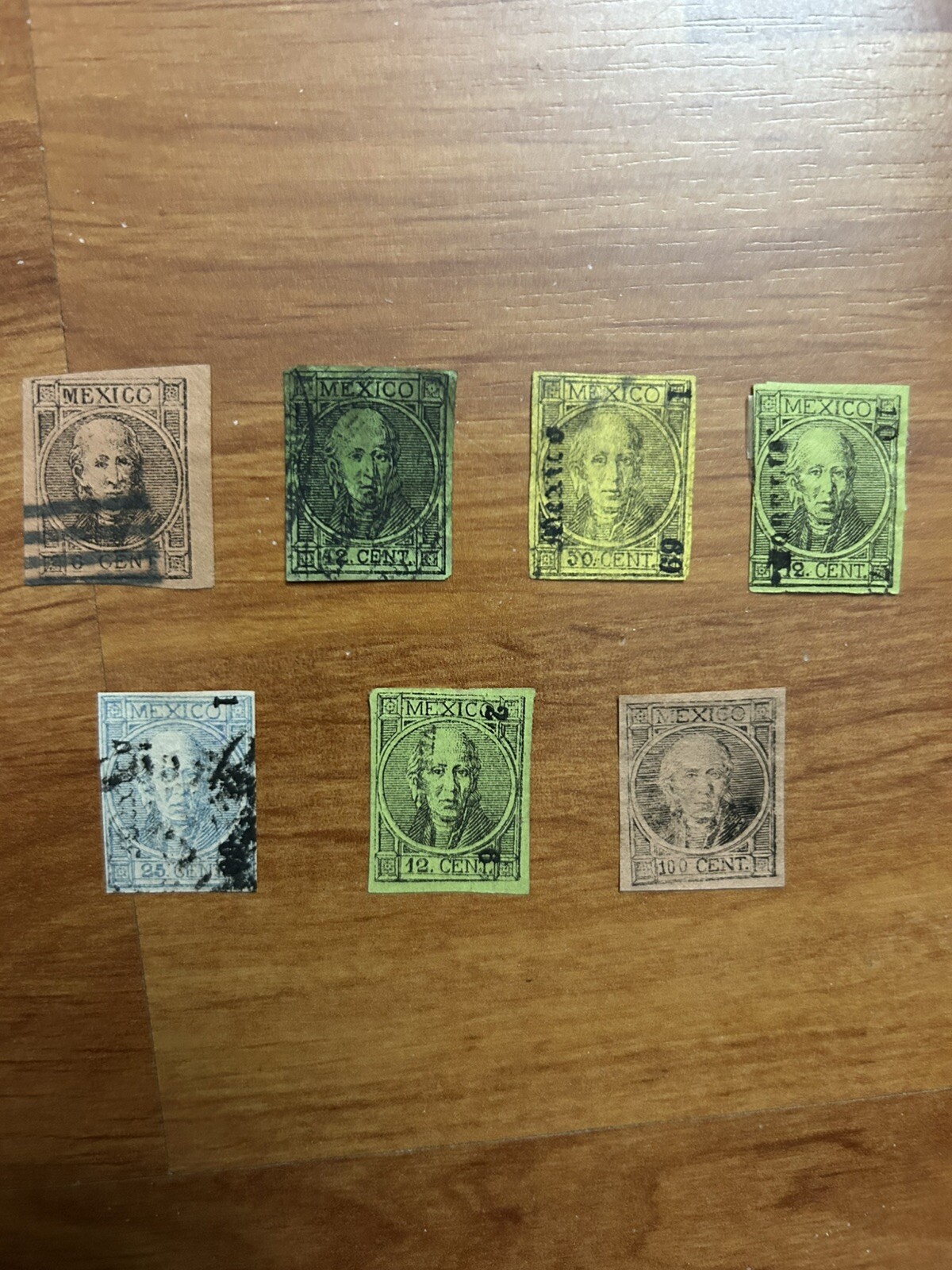 MEXICO 1868 - 1872 Postal Stamps ' Miguel Hidalgo " RARE - Old Lot Set ...