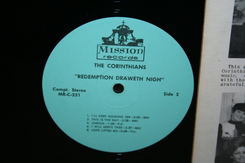 THE CORINTHIANS Redemption Draweth Nigh LP MISSION Rare Alabama ...