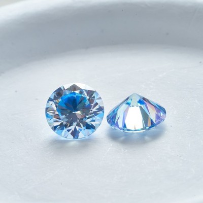 2 x 3mm Ice Blue Lab Created Grown Loose Diamonds D VS1 Round Cut | eBay UK