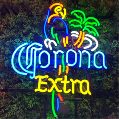 20"x16" Corona Extra Parrot Palm Tree Neon Sign Lamp Bar Garage Man ...