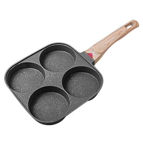 Egg Fry Pan 4 Grids Cooking 4 Cup Anti-scalding Crepes Pan Easy to ...