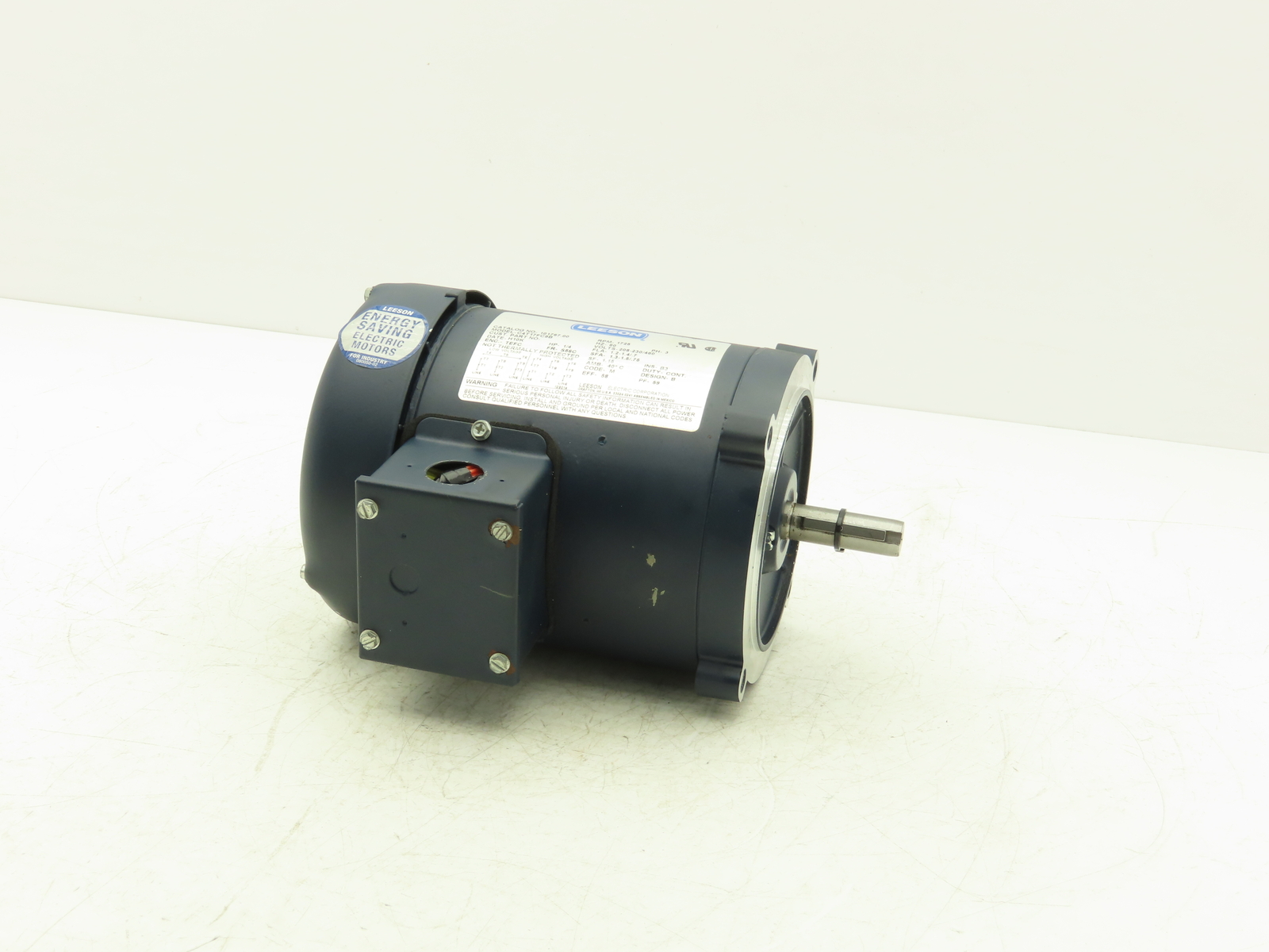 Leeson Electric C4T17FC9B AC Motor 1/4Hp 1725 RPM 230/460V 3PH 56C TEFC ...