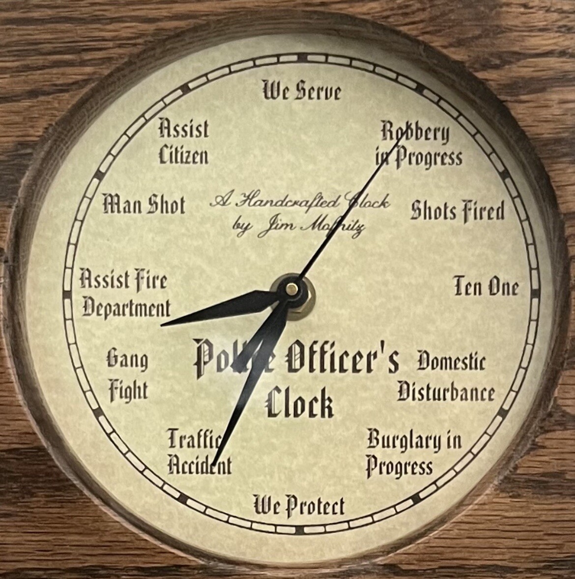 Vintage Police Officer’s Clock Handcrafted By Jim Mofhitz Humorous ...