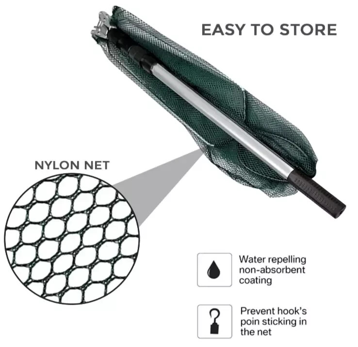 Pond Fish Catch Net Telescopic Handle Strong Leaf Dip Garden Cleaning ...