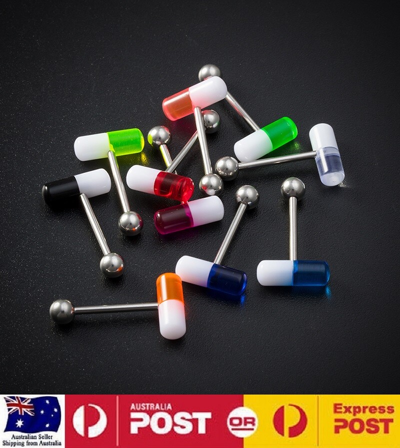 Tongue Piercing Rings Pill