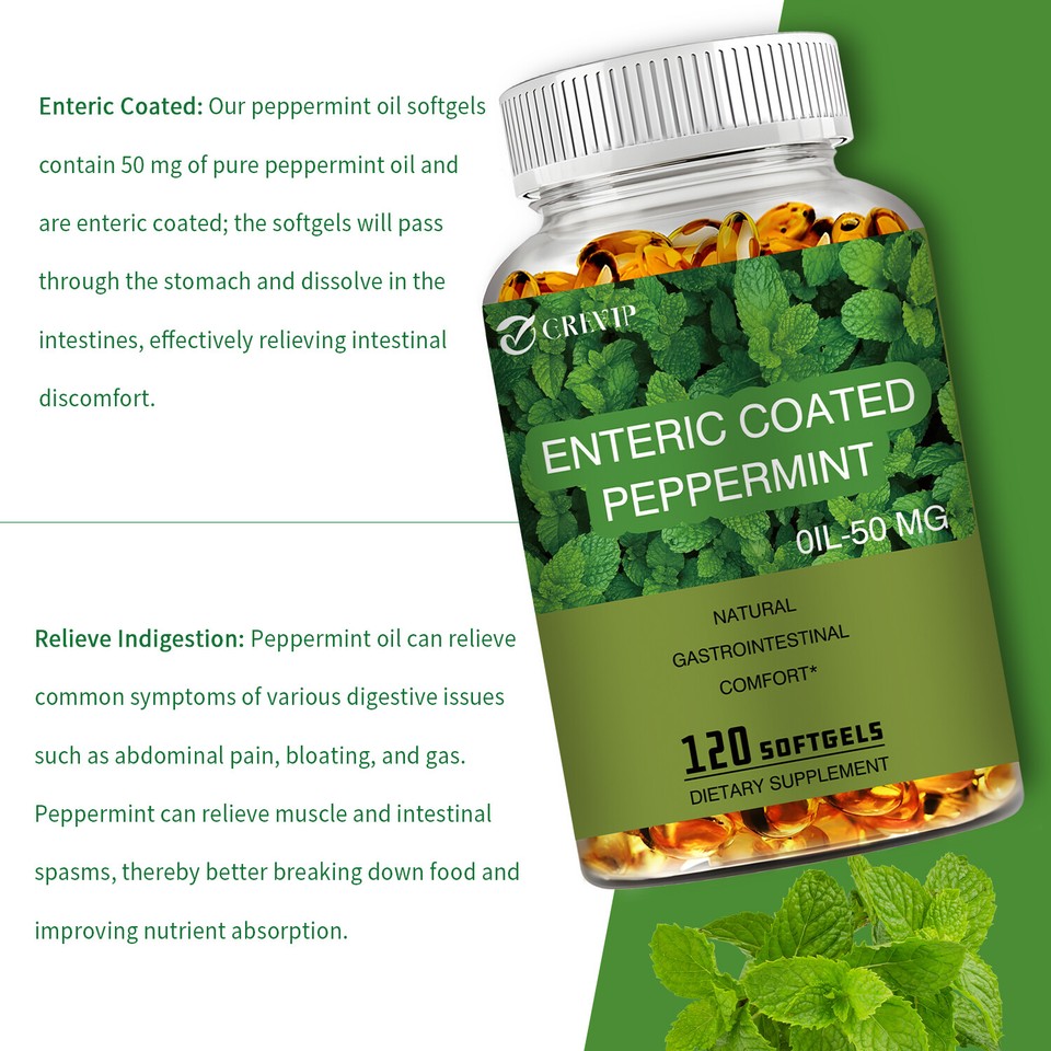 Enteric Coated Peppermint 50mg-Gastrointestinal Comfort, Coated ...