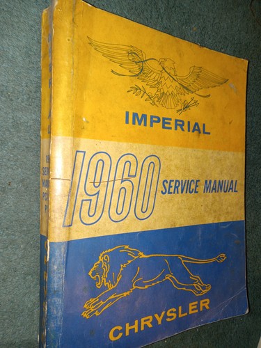 1960 CHRYSLER / IMPERIAL SHOP MANUAL / ORIGINAL SERVICE BOOK FOR 1961 ...