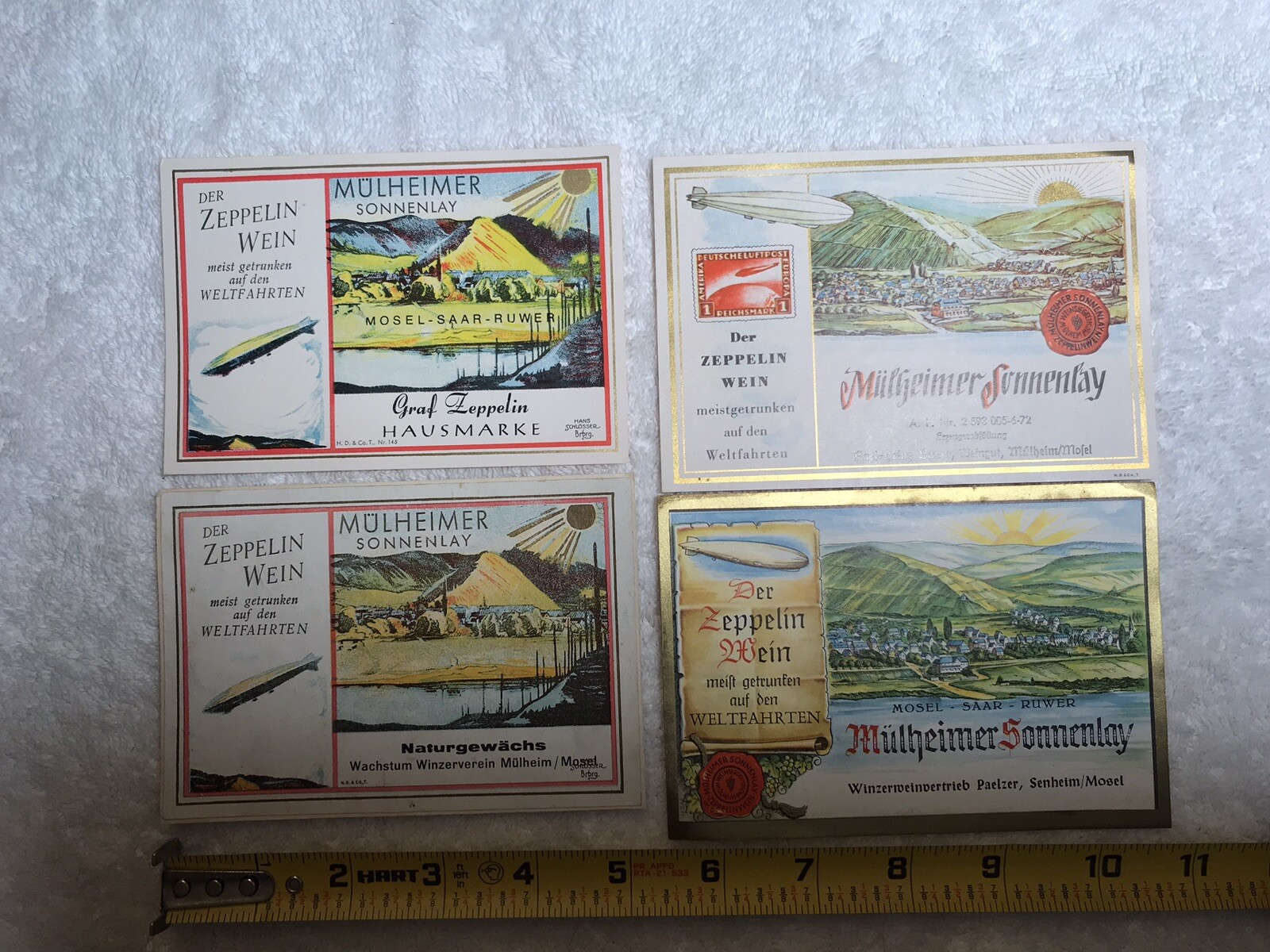 Four ZEPPELIN Wine Labels | eBay