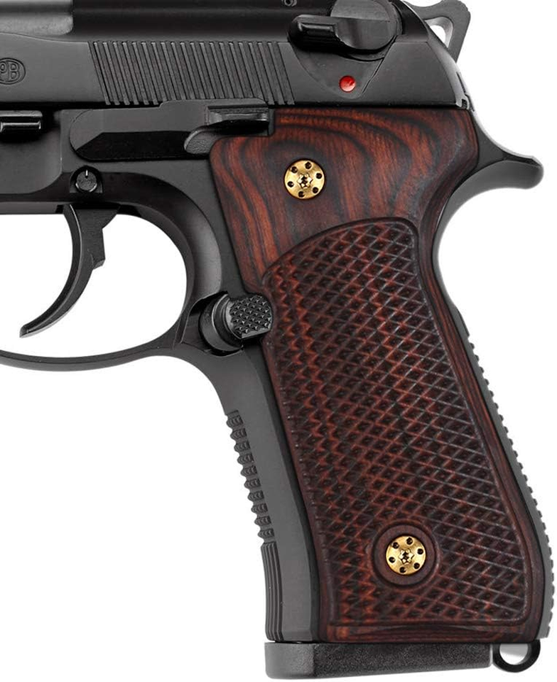 Wood Grips for Beretta 92/96 Full Size, 92 fs, m9, 92a1, 92 INOX Gold ...